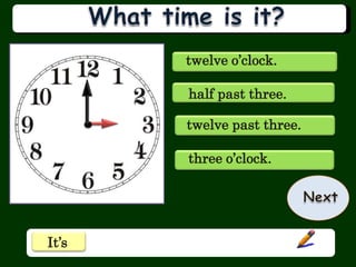 Asking and Telling the time: PowerPoint Presentation | PPTX