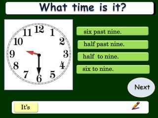 Asking and Telling the time: PowerPoint Presentation | PPTX