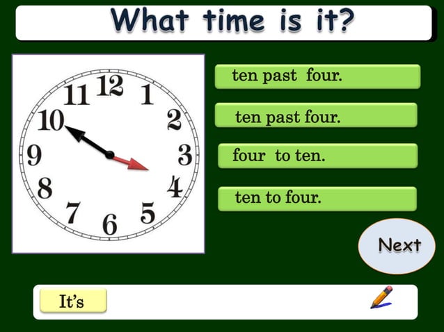 Asking and Telling the time: PowerPoint Presentation | PPTX