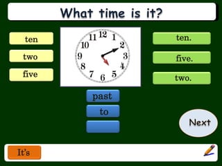Asking and Telling the time: PowerPoint Presentation | PPTX