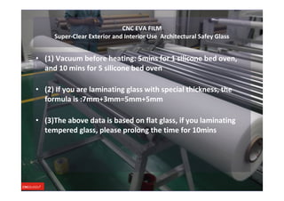 Time&temperature of processing eva film laminated glass | PPT