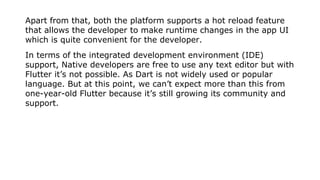Time to learn flutter or stick to native development | PPT