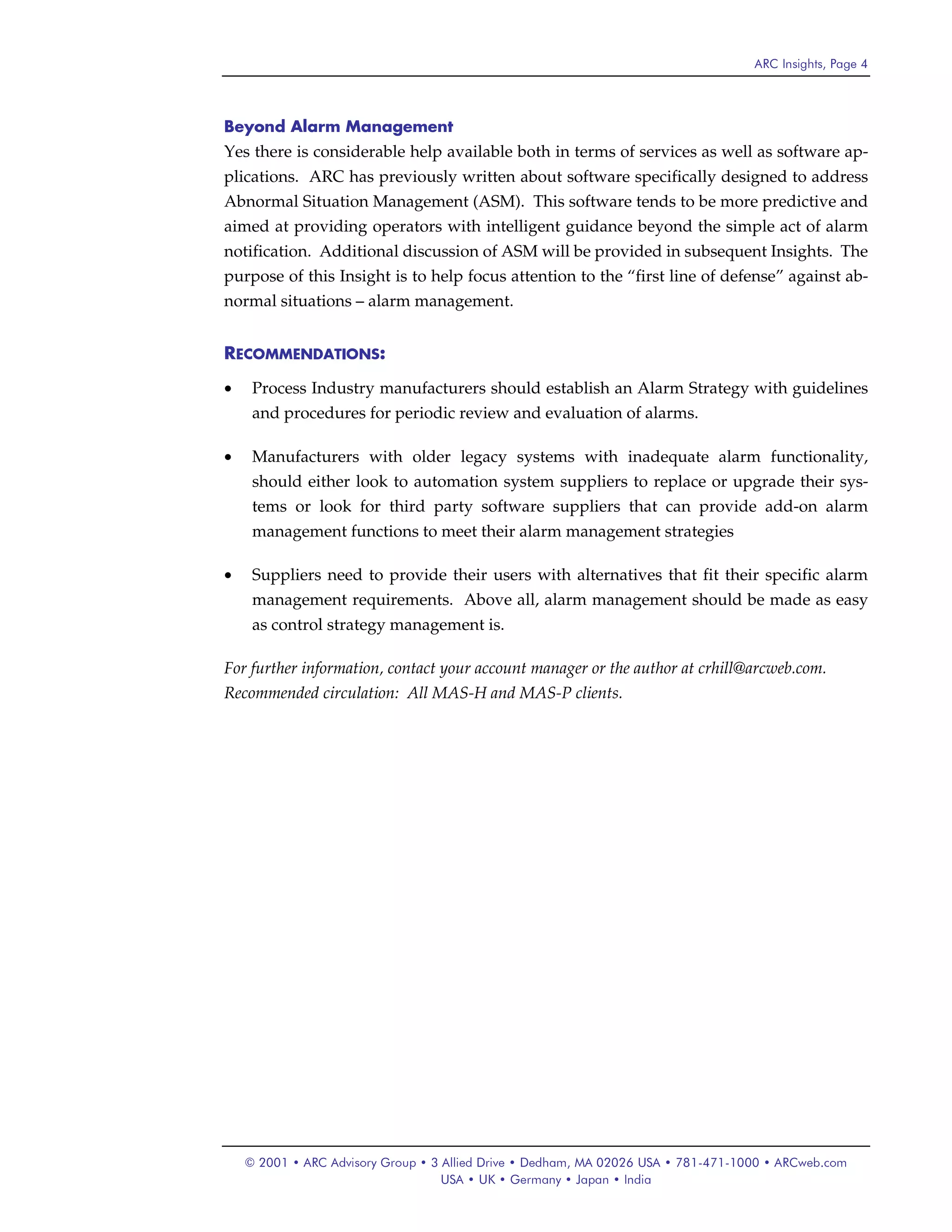 Time to re think alarm management strategies | PDF