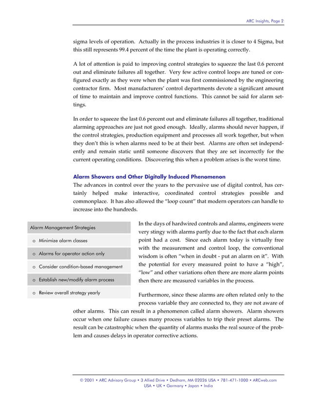 Time to re think alarm management strategies | PDF