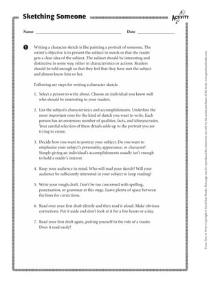 Timeto charactersketch | PDF