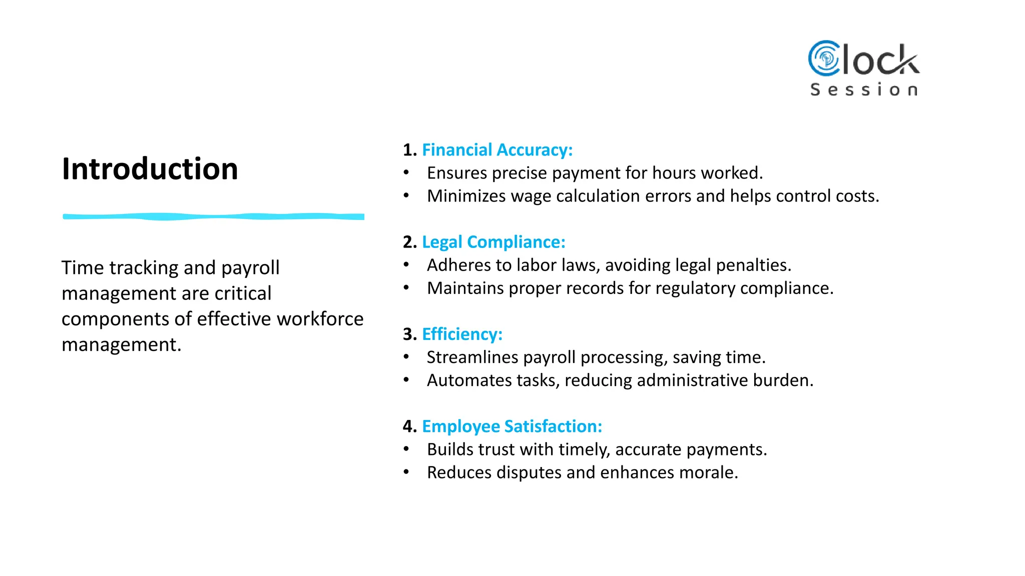 Time Tracking Payroll Software - ClockSession.pptx