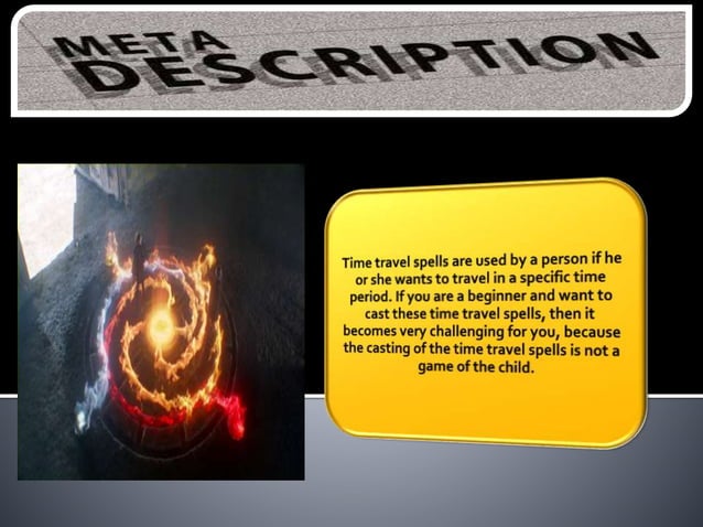 Time travel spells that actually work | PPTX