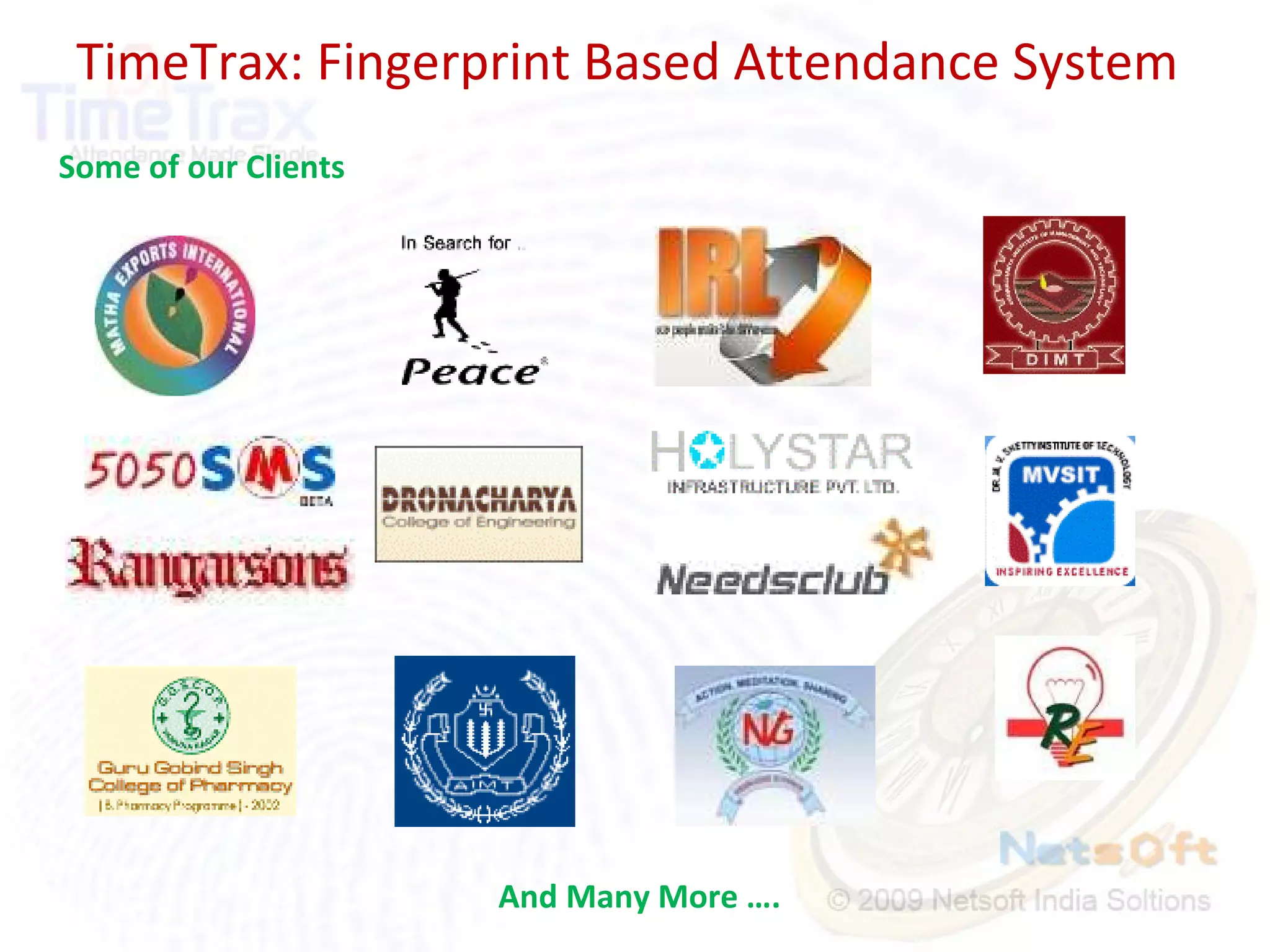 TimeTrax: Biometric Based Attendance System | PPS
