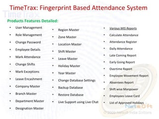 TimeTrax: Biometric Based Attendance System | PPS