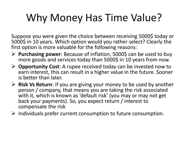Time value of money | PPT