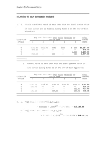 The Value of Money - problems and solutions | PDF