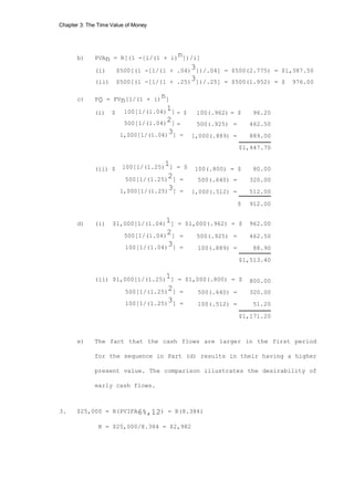 The Value of Money - problems and solutions | PDF