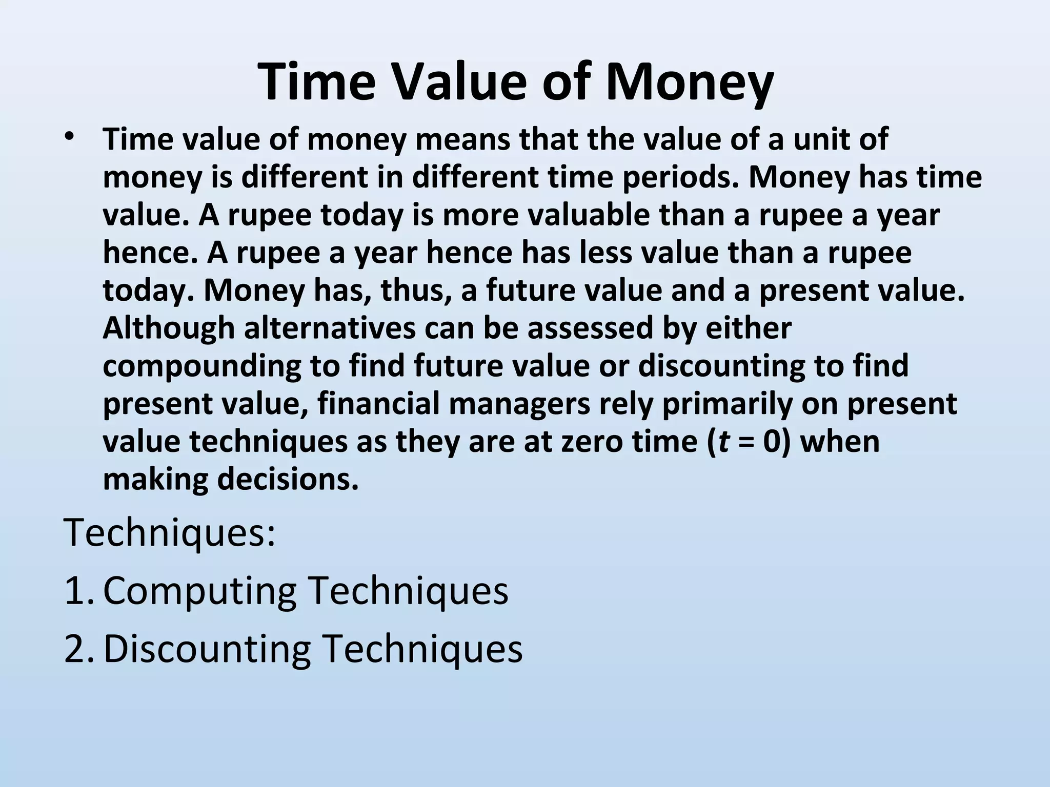 Time value of money | PPT