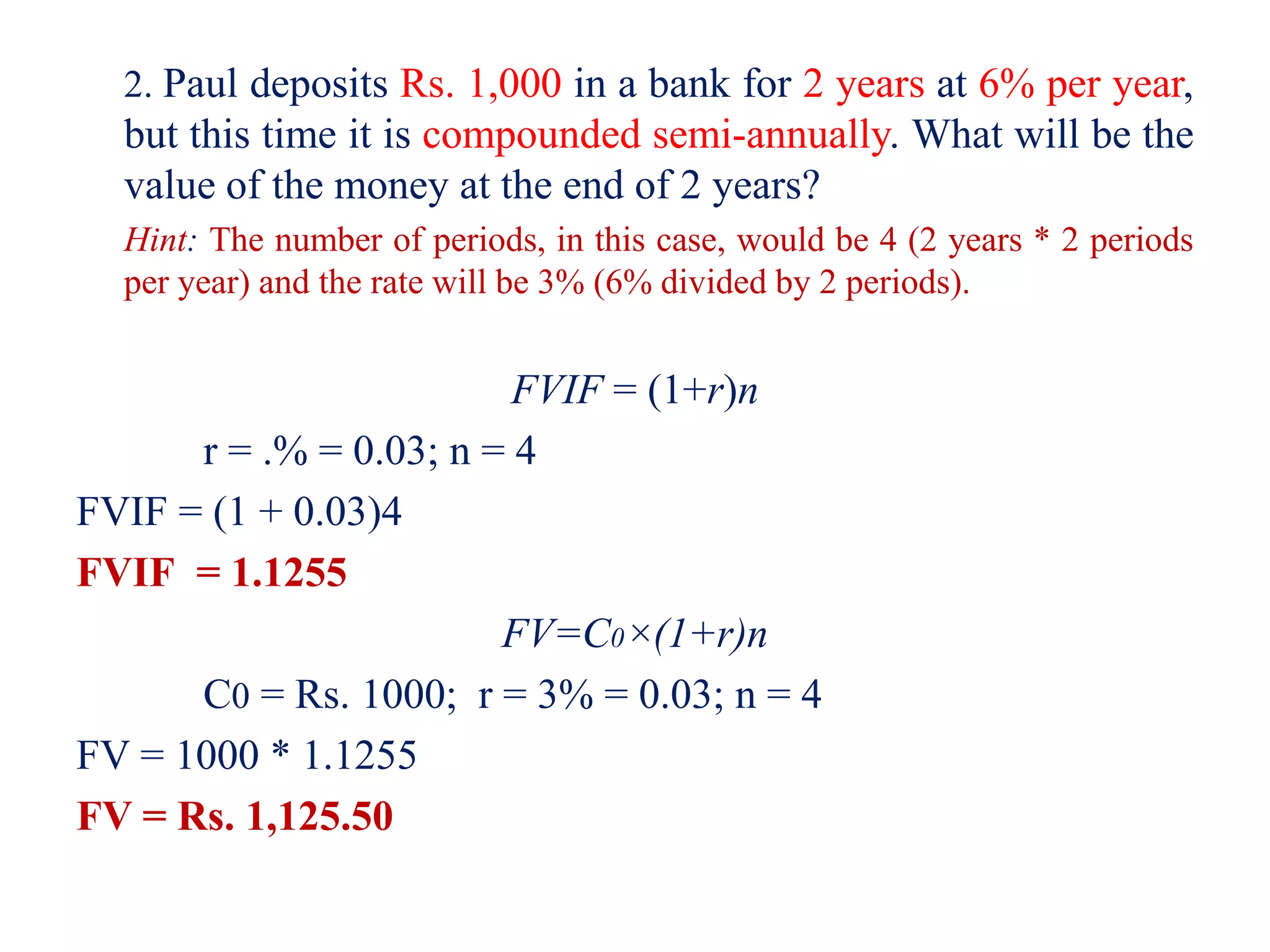 Time value of money with simple sums | PPT