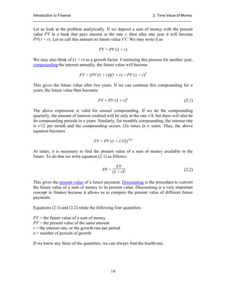 Time value of money chapter | PDF