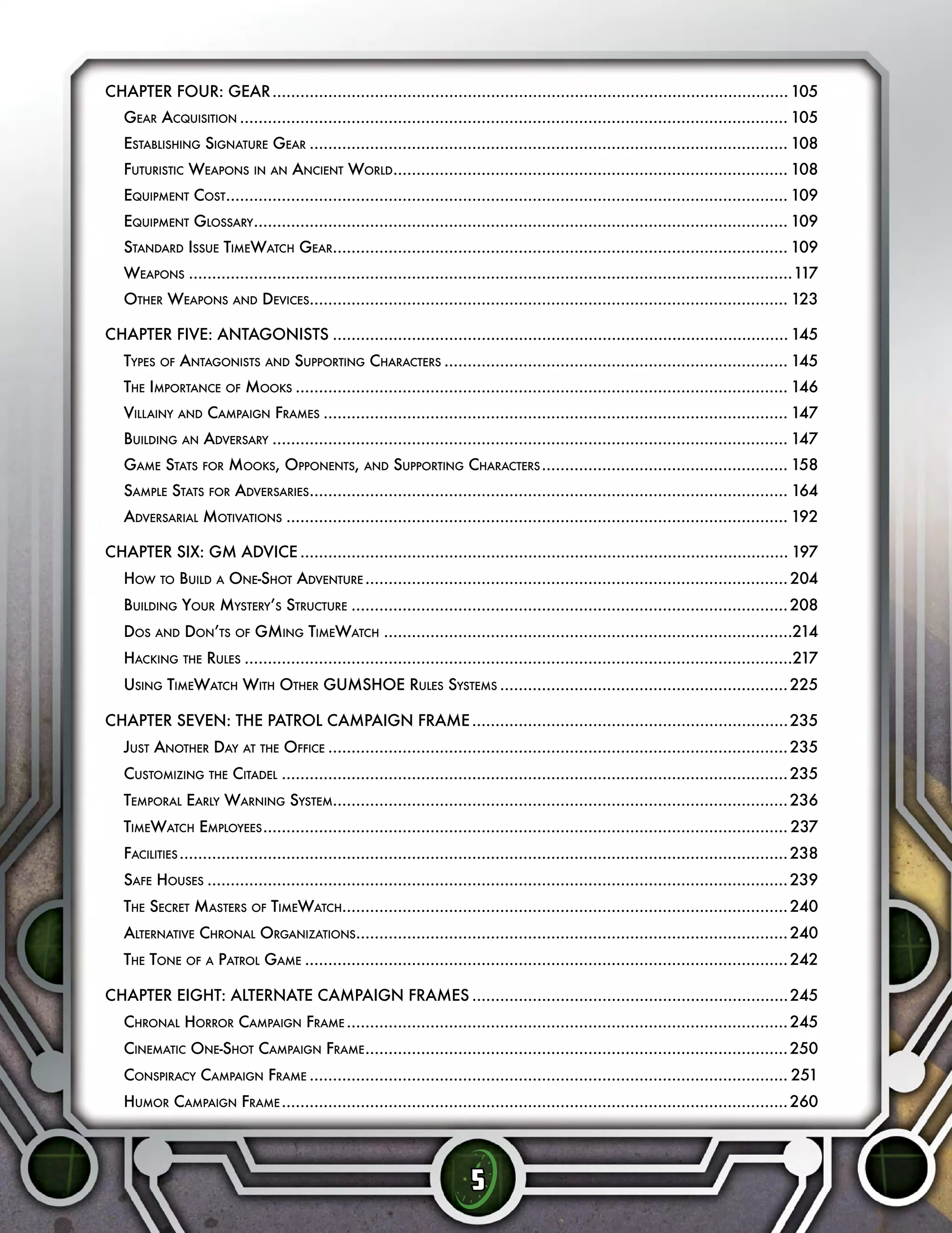 TimeWatch RPG preview | PDF