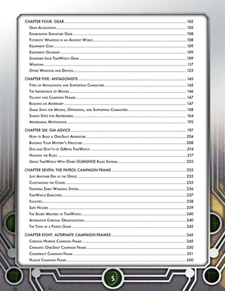 TimeWatch RPG preview | PDF