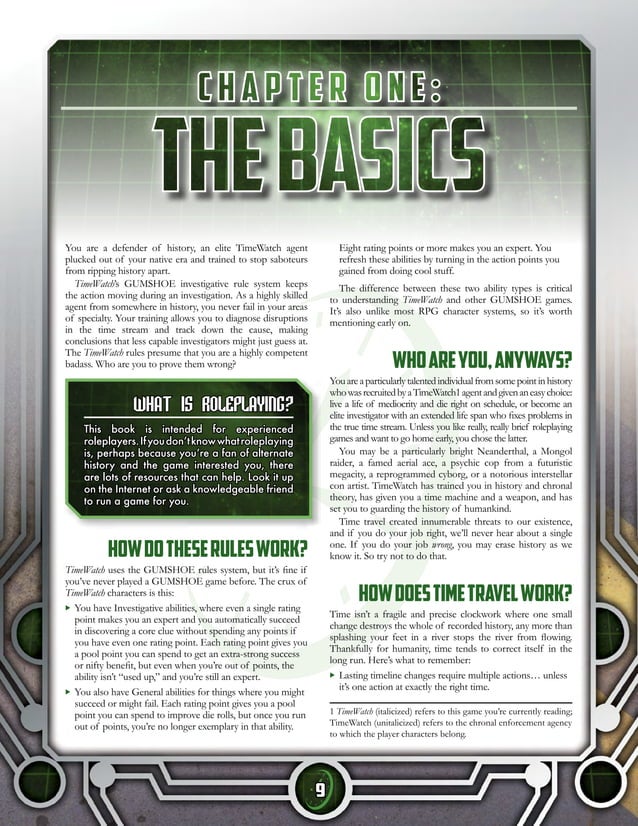 TimeWatch RPG preview | PDF | Roleplaying Games | Games and Puzzles