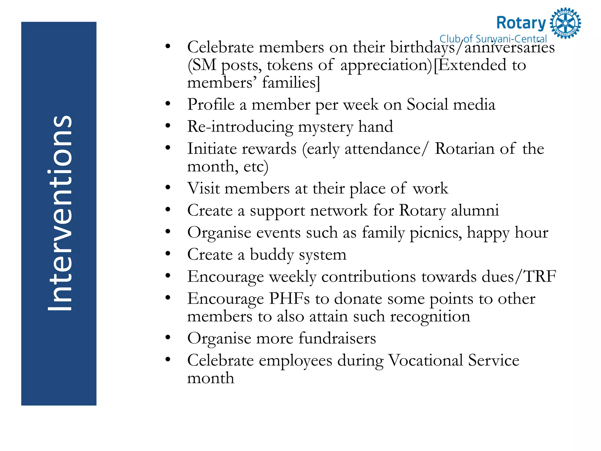 RCSC Plan of Action for 2019-2020 Rotary Year (1st half) | PPT