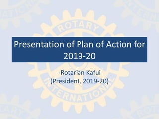RCSC Plan of Action for 2019-2020 Rotary Year (1st half) | PPT