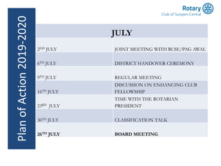 RCSC Plan of Action for 2019-2020 Rotary Year (1st half) | PDF