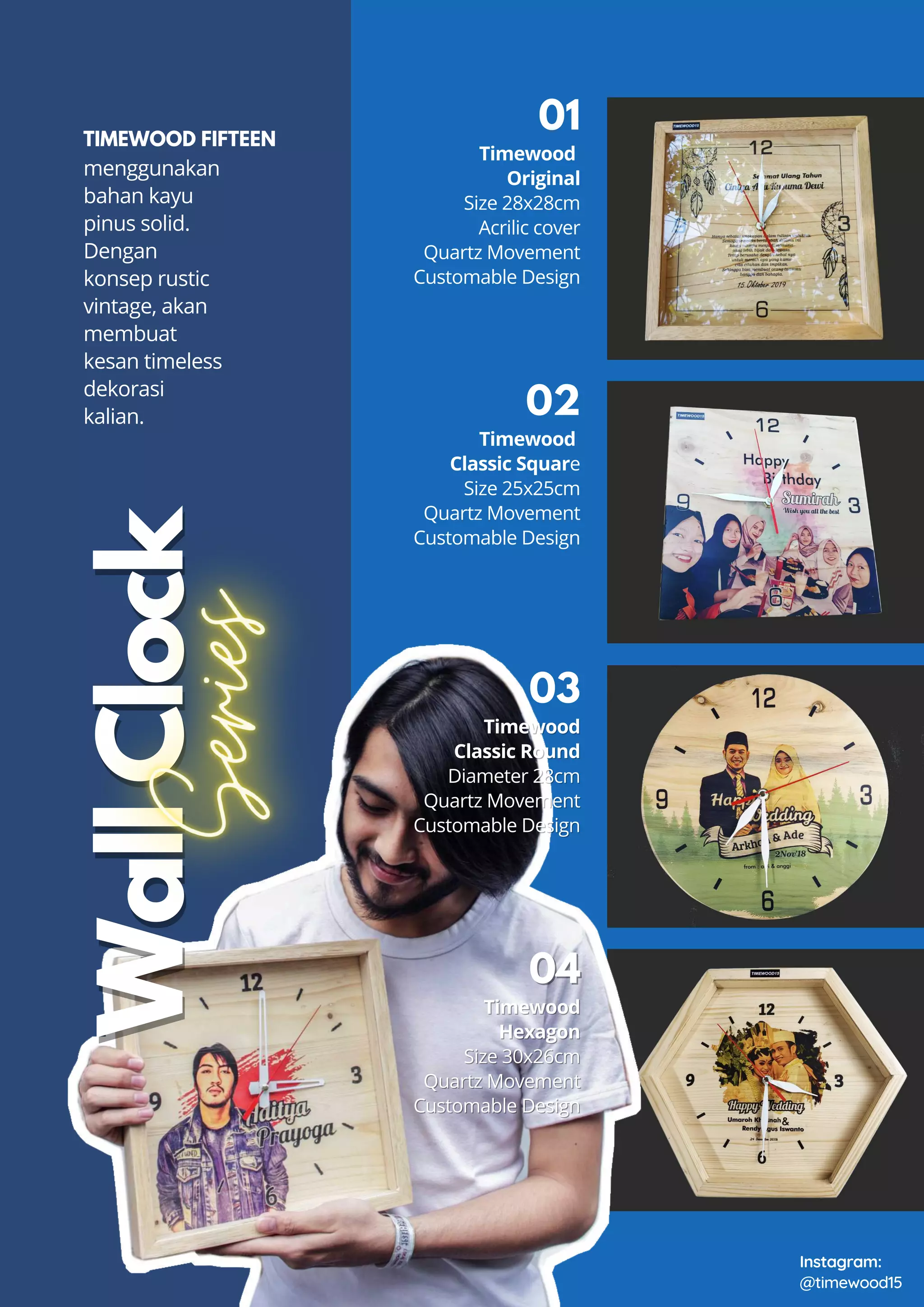 Timewood Fifteen - Jam Dinding Kayu Custom | PDF