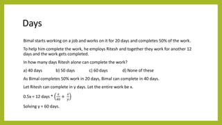 Time and work standard level | PPTX