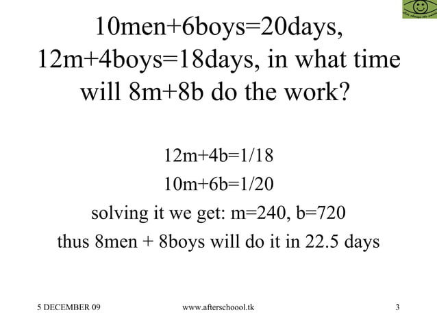 Time & Work & Time & Distance In Quantitative Aptitude | PPT