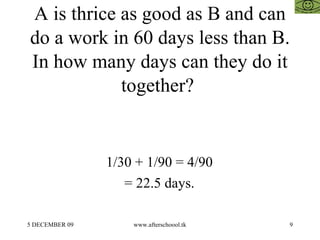 Time & Work & Time & Distance In Quantitative Aptitude | PPT