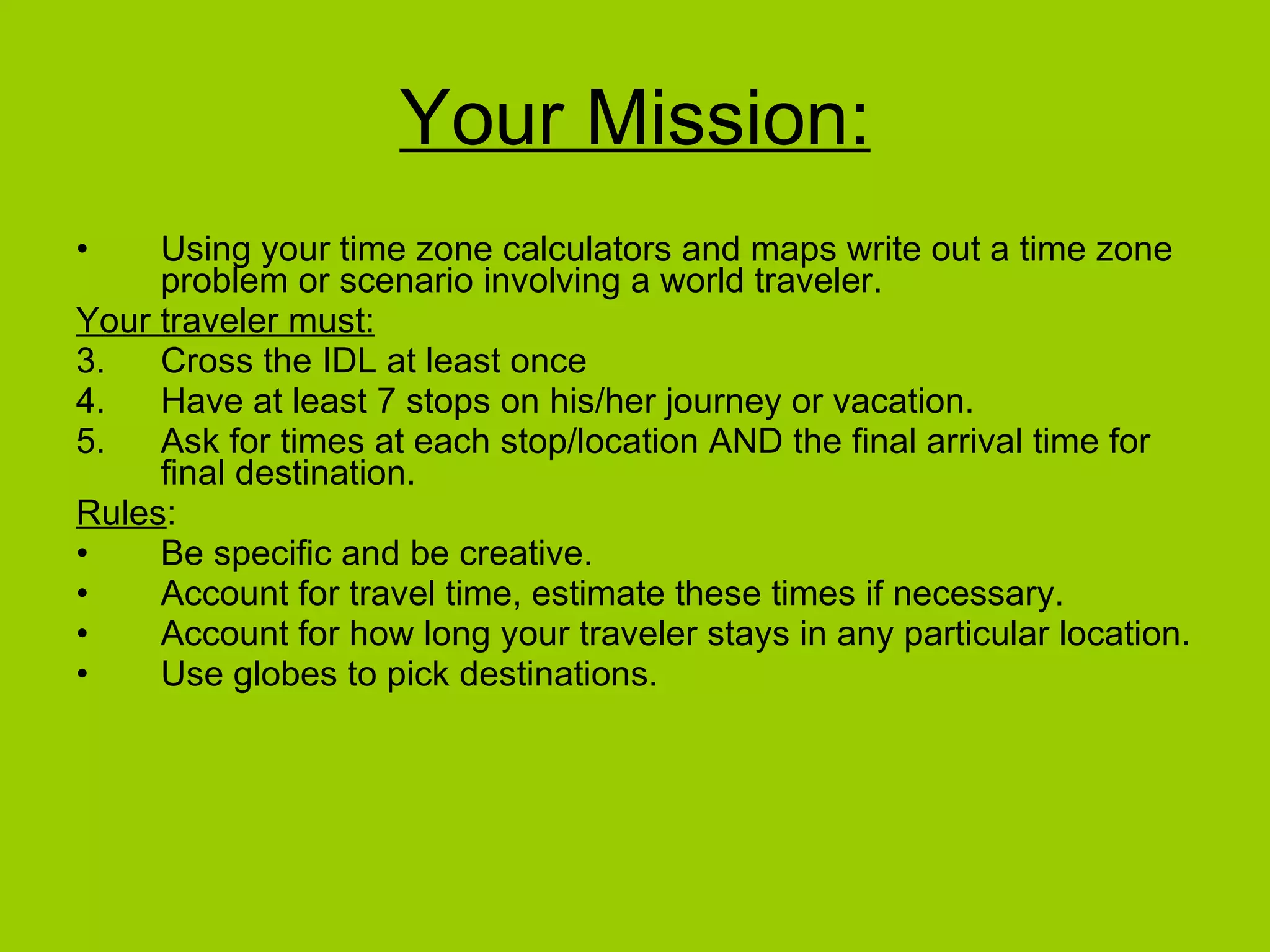 Time zones | PPT | Geography | Science