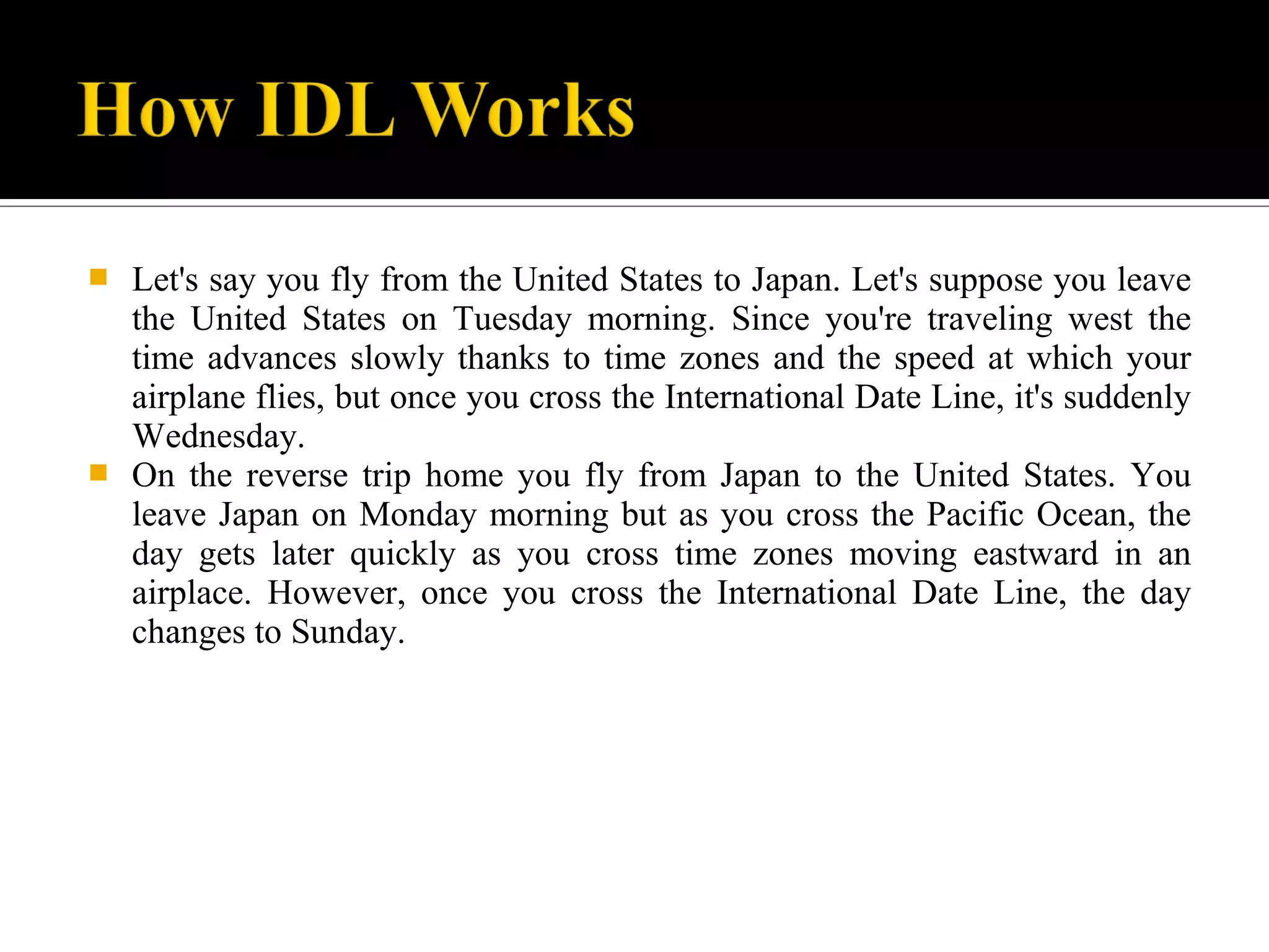 Time zones and international date line (idl | PPT