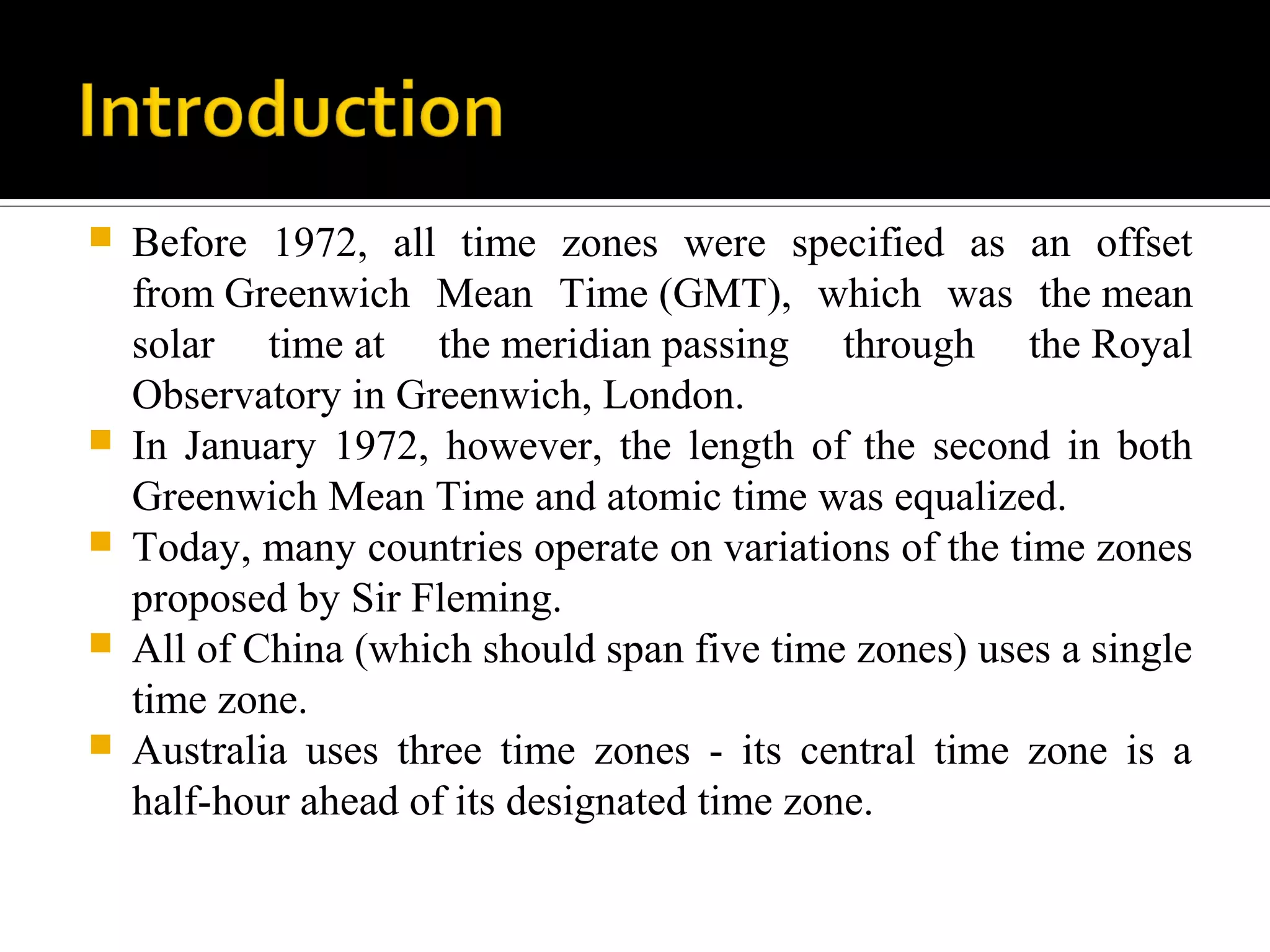 Time zones and international date line (idl | PPT