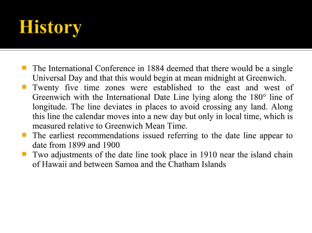 Time zones and international date line (idl | PPT
