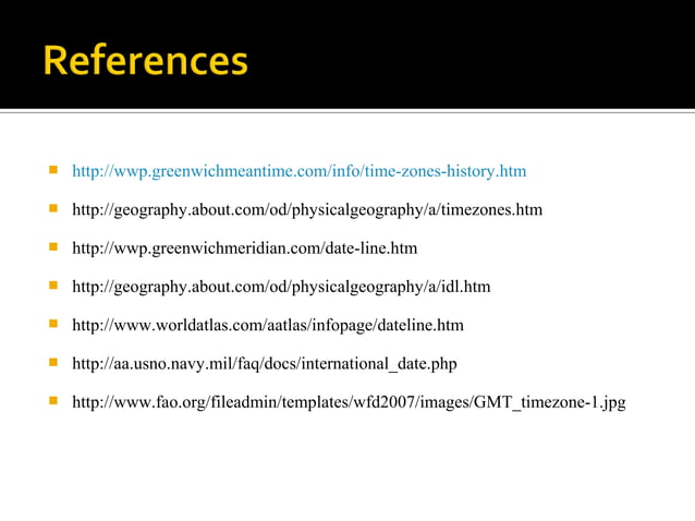 Time zones and international date line (idl | PPT