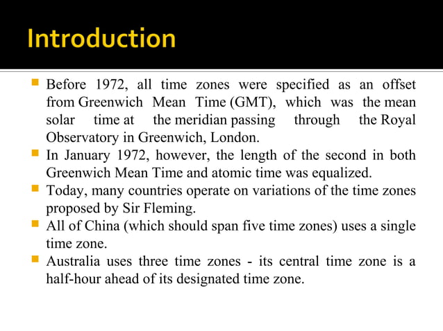 Time zones and international date line (idl | PPT