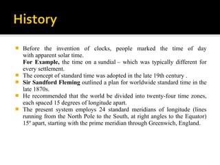 Time zones and international date line (idl | PPT