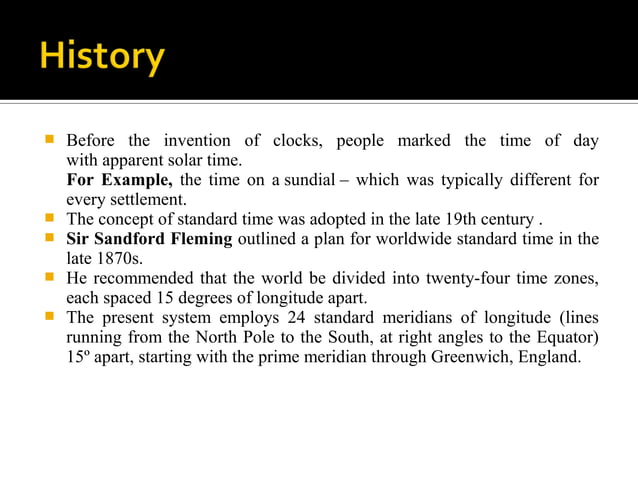 Time zones and international date line (idl | PPT