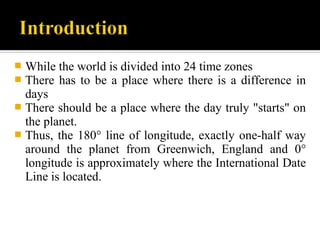 International Date Line Time Zones