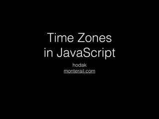 Time zones in JavaScript | PDF
