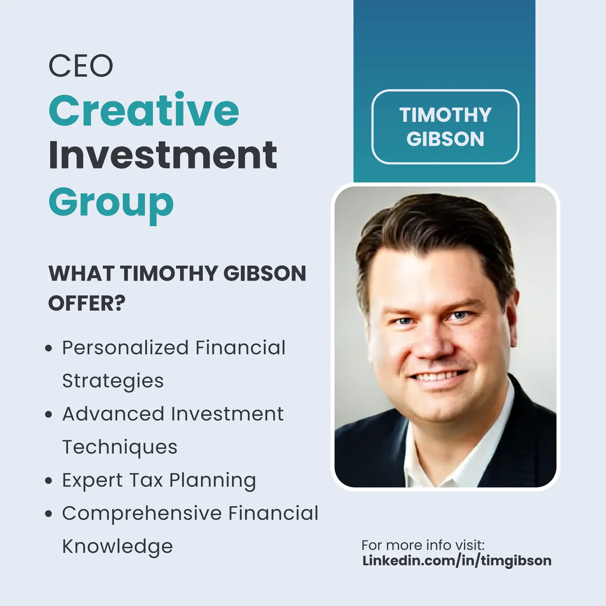 Tim Gibson The Financial Master for your Assets | PDF