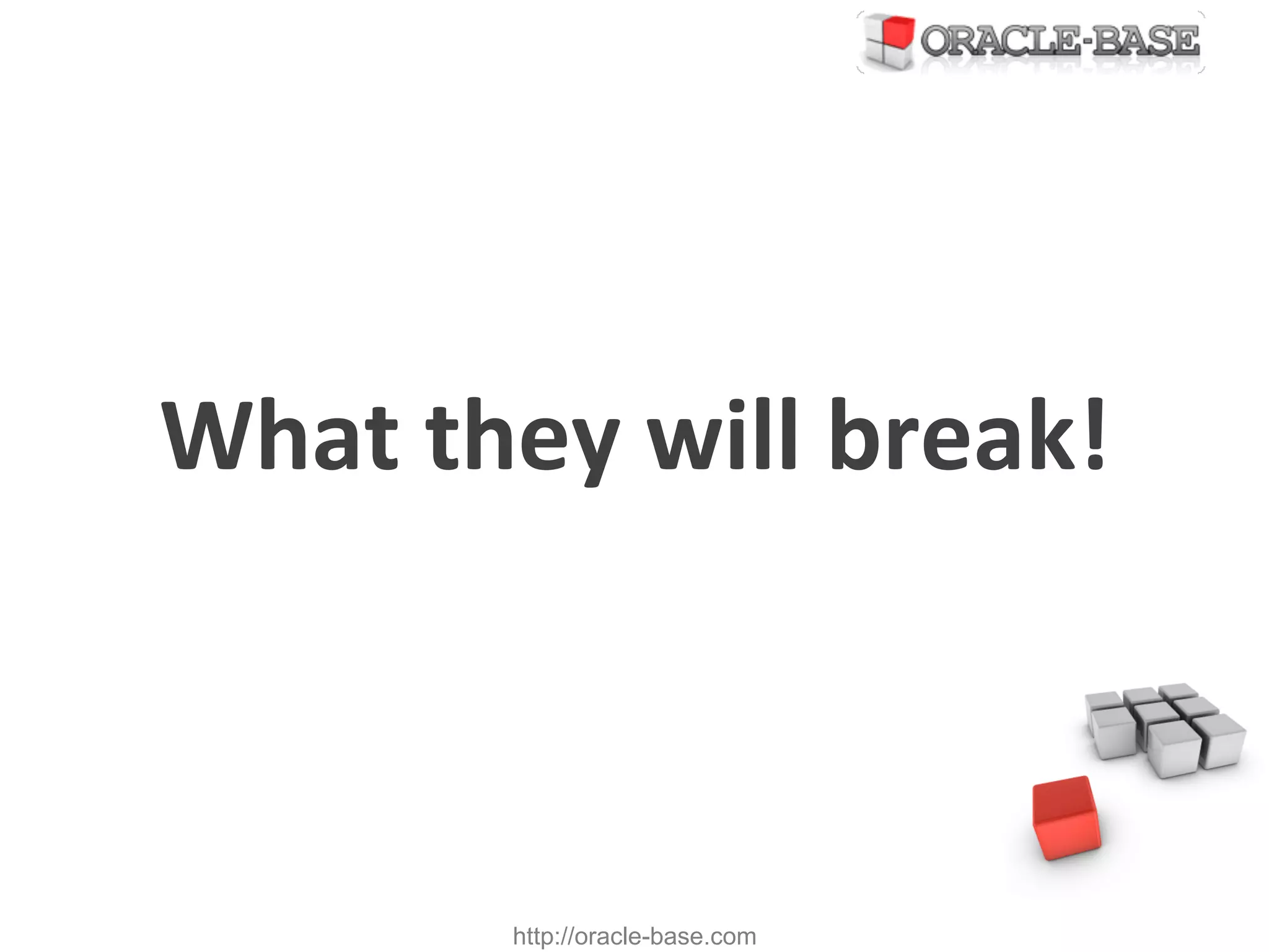 Pluggable Databases: What they will break and why you should use them ...