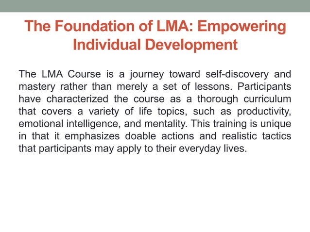 Tim Han LMA Course Lifting Thousands with LMA Course from Tiny ...