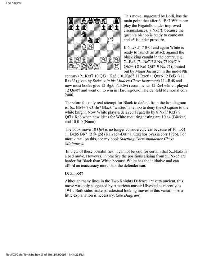 Tim harding two knights defence part i | PDF | Table Tennis | Sports