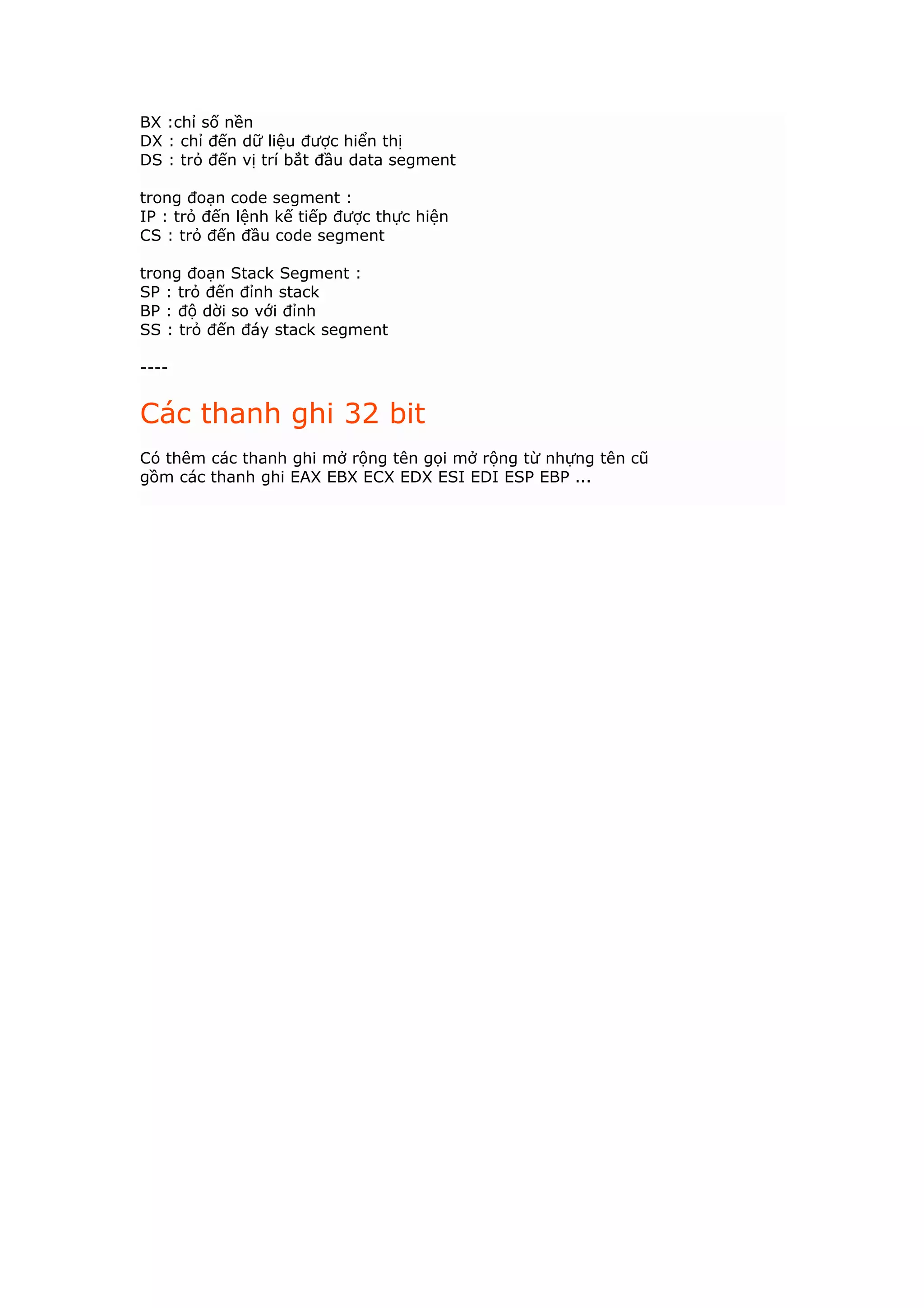 Tim hieu thanh ghi in asm | DOC