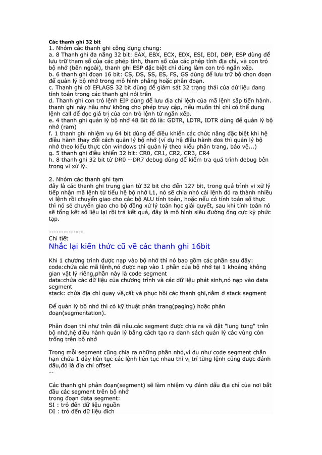 Tim hieu thanh ghi in asm | DOC