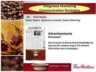 Tim hortons final project latest ppt | PPTX