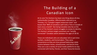 Tim hortons- Marketing Competitive Analysis | PDF