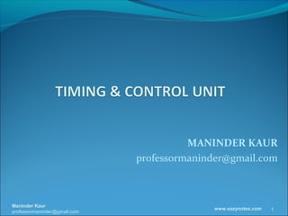 Timing and-control-unit | PPS