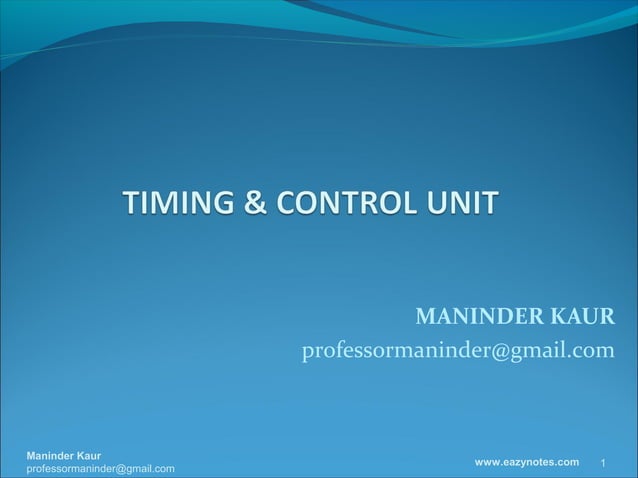 Timing and-control-unit | PPS | Computing | Technology & Computing