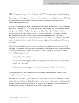 Timing over packet demarcation | PDF